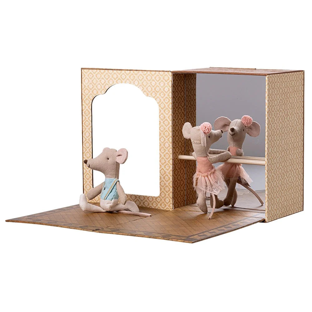 Maileg Ballet Mice Dance Studio Little Sister and Brother – Bambi Bunny Co