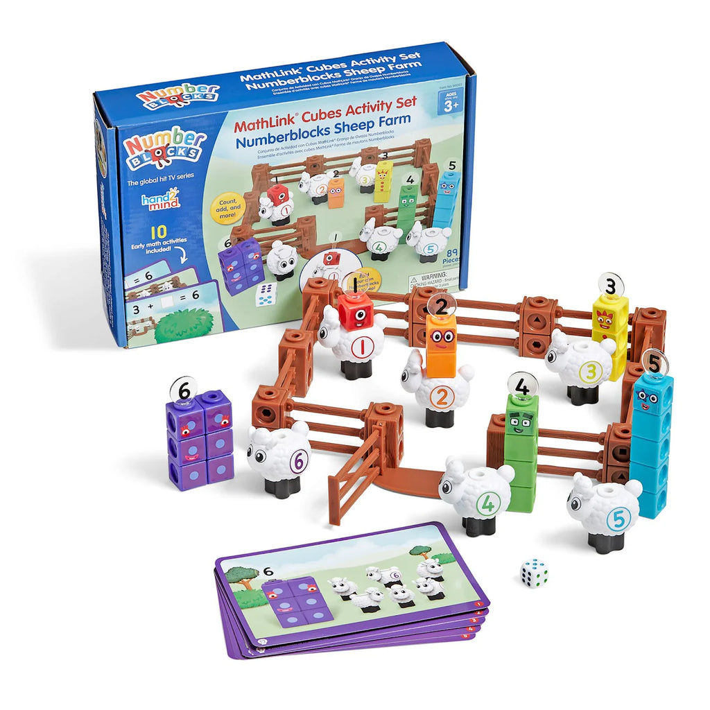 Hand2Mind - MathLink Cubes Activity Set- Numberblocks Sheep Farm ...