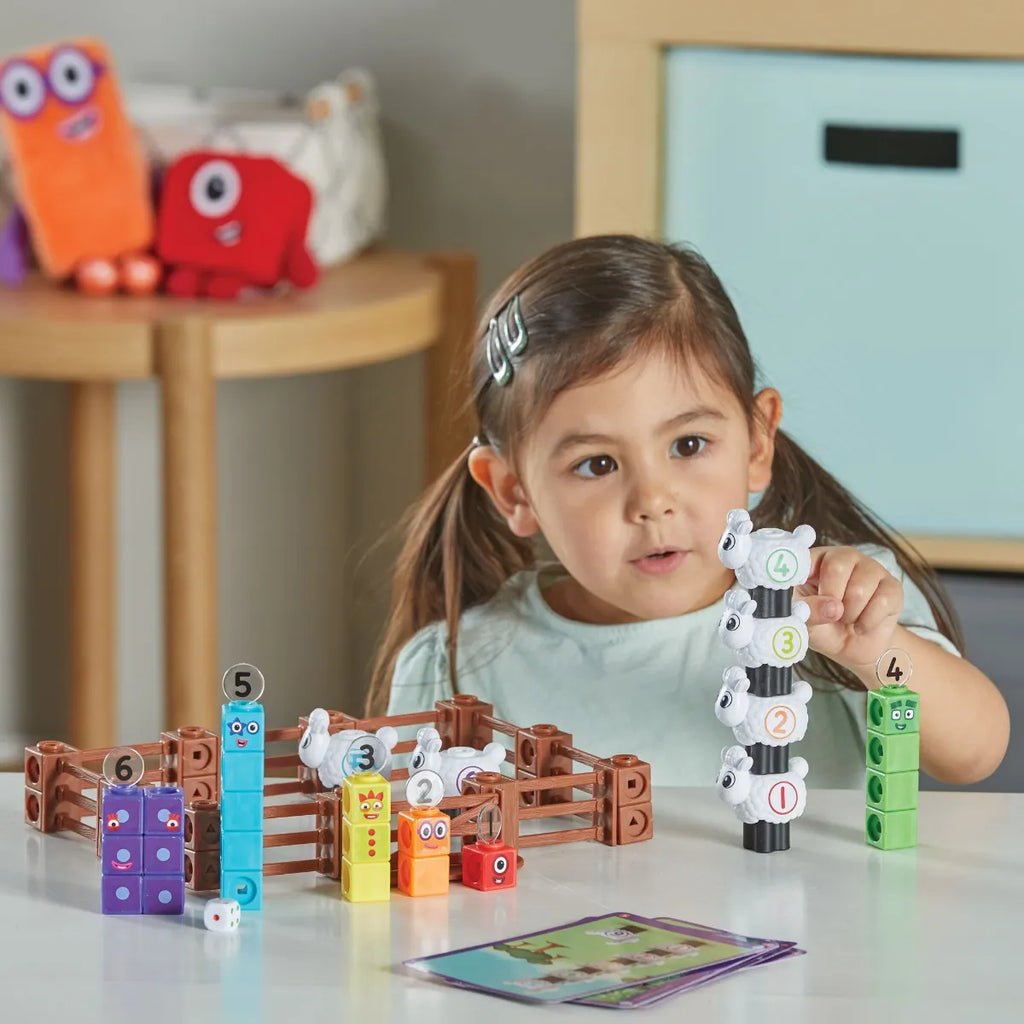 Hand2Mind - MathLink Cubes Activity Set- Numberblocks Sheep Farm ...